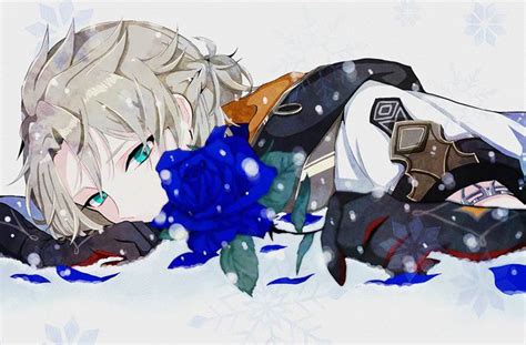 插画师的阿贝多（原神）插画图片 Bobopic