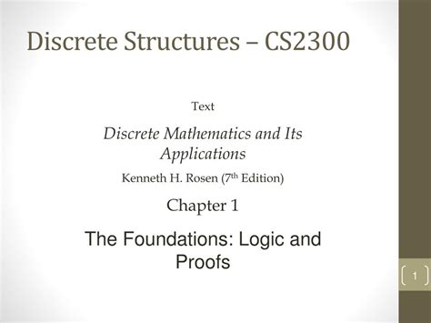 Ppt Discrete Structures Cs2300 Powerpoint Presentation Free