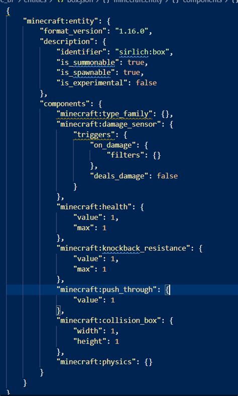 Minecraft Damage Sensor Linting Appears Incorrect Issue Blockception VSCode Bedrock