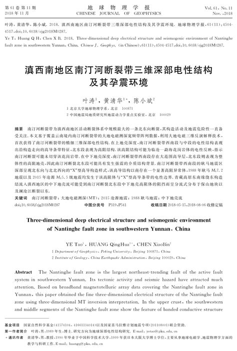 Pdf Three Dimensional Deep Electrical Structure And Seismogenic