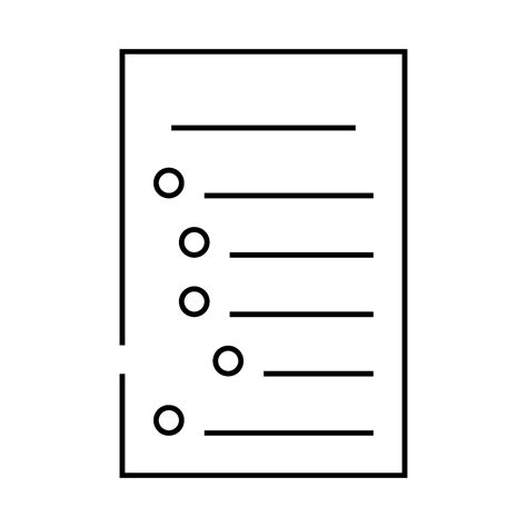 Bullet Points List Line Icon Illustration Vector Art At Vecteezy