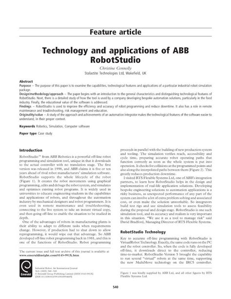 Pdf Technology And Applications Of Abb Robotstudio Dokumentips