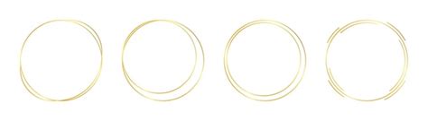 원형 골드 프레임 프리미엄 벡터