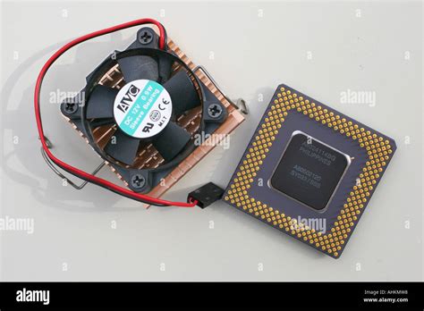 The Underside Of A Socket Intel Computer CPU Showing Chip And Connecting Pins Along With Its