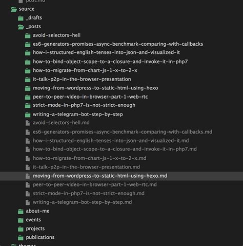 moving from wordpress to static html using hexo tryshchenko oleksandr