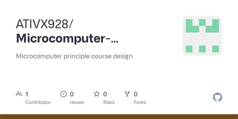Github Ativx928 Microcomputer Principle Course Design Microcomputer