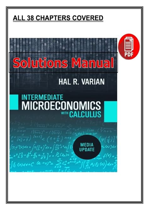 Solutions Manual For Intermediate Microeconomics With Calculus 2019