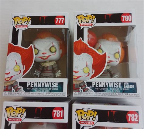 Funko Pop It Pennywise Clown 4 Figure Lot 777 780 781 And 782