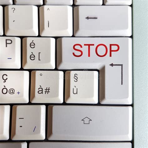 Computer Notebook Keyboard With Stop Key Stock Image Image Of Concept Desktop