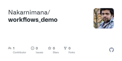 Github Nakarnimana Workflows Demo