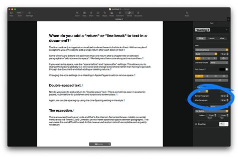 how to add line breaks and returns to your document [ross hori]