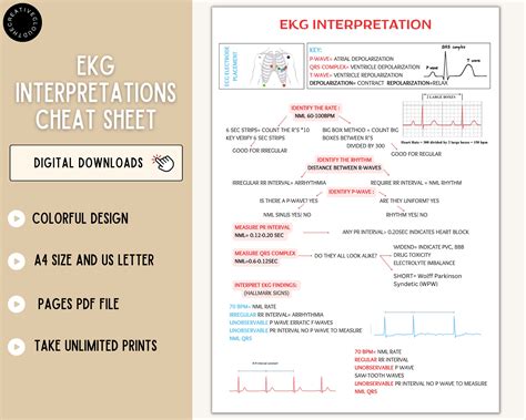 Ekg Interpretation And Dysrhythmias Ekg Cheat Sheet Ekg Rhythm Ekg Reading Ekg Notes