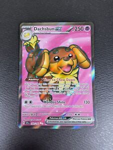 Dachsbun Ex 2024 Scarlet And Violet Stellar Crown 160142 Ultra Rare