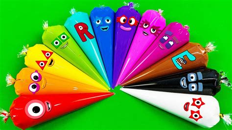 Rainbow Piping Bags Slime Looking Numberblocks Alphablocks Alphablet Lore Cocomelon Clay