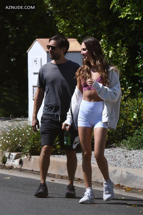 Tatiana Dieteman And Tobey Maguire Step Out For A Casual Walk To Get Their Daily Exercise In