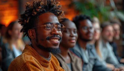 Man With Dreadlocks And Glasses Smiling Premium Ai Generated Image