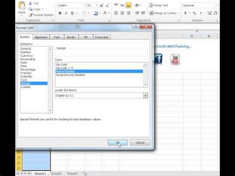 How To Format Microsoft Excel For Phone Numbers YouTube