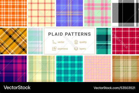 Bold Check Patterns With Stripes And Textured Vector Image
