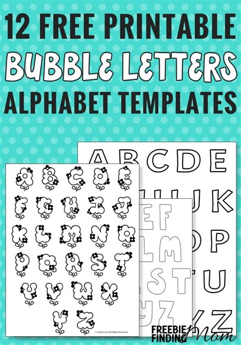 Bubble Letters Alphabet Template