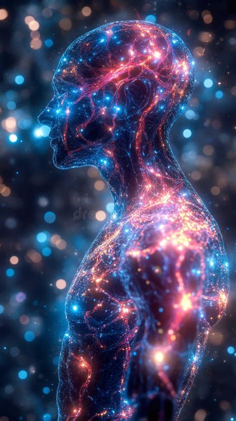 A Colorful Complex Representation Of Human Neural Networks With Luminous Nodes And Organic