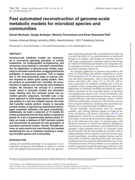 Fast Automated Reconstruction Of Genome Scale Metabolic Models For
