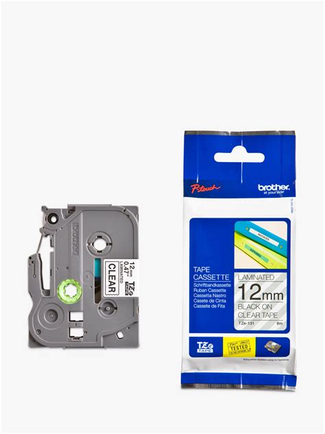 Brother Tze Labelling Tape Black On Clear Mm X M