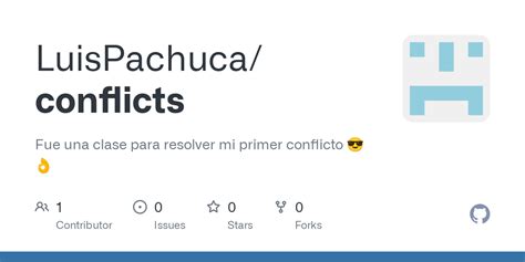 Github Luispachucaconflicts Fue Una Clase Para Resolver Mi Primer