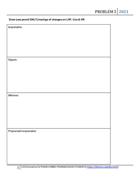CVS Simulation Problem 3 DOCX Heart And Cardiovascular Diseases Diseases And Conditions