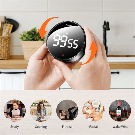Baseus Digital Kitchen Timer Rotation Countdown Timer Pro Magnetic By Screenmr Medium