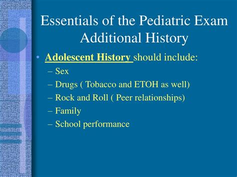 PPT Essentials Of The Pediatric Exam PowerPoint Presentation Free