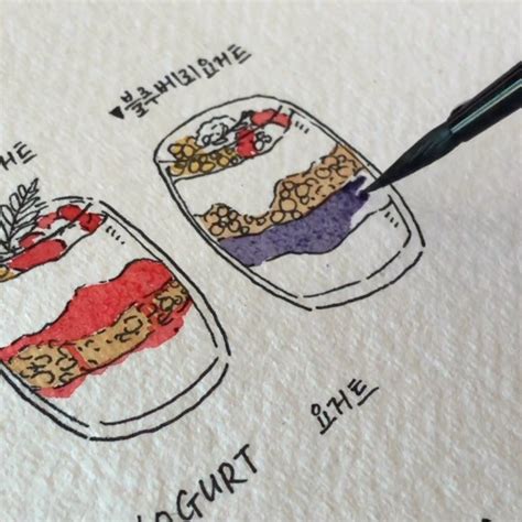 보라이어티 On Instagram ⠀ 음료와 디저트 메뉴판 그리는 영상은 또 오랜만이죠 ️ ⠀” 음식 그림 오일 파스텔 드로잉 일러스트레이터
