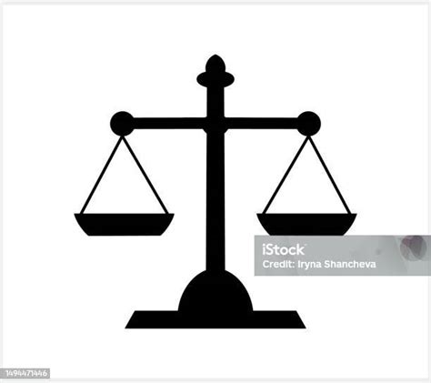 Scales Of Justice 클립 아트 법과 윤리의 법원 상징 무게 아이콘 벡터 스톡 일러스트 Eps 10 검은색에 대한 스톡 벡터 아트 및 기타 이미지 Istock