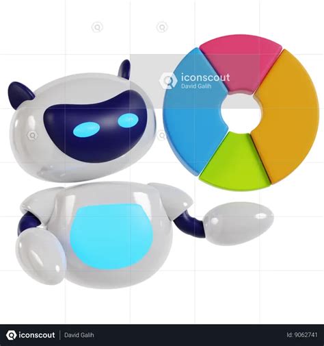 Friendly Robot Chart Pose 3d Illustration Free Download Science