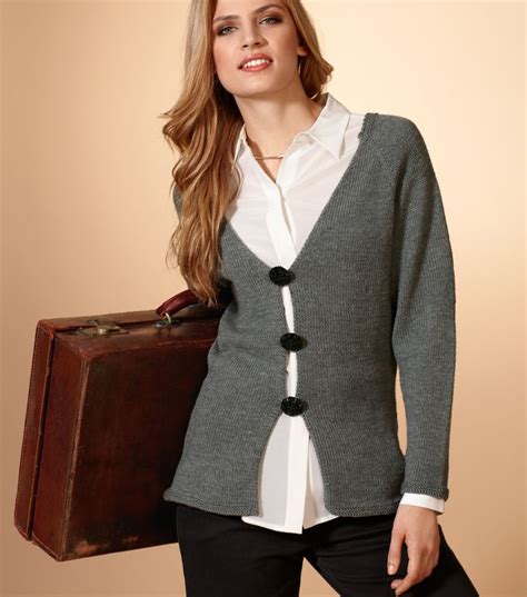 Кардиган с глубоким вырезом схема вязания спицами Вяжем Кардиганы на Fashion