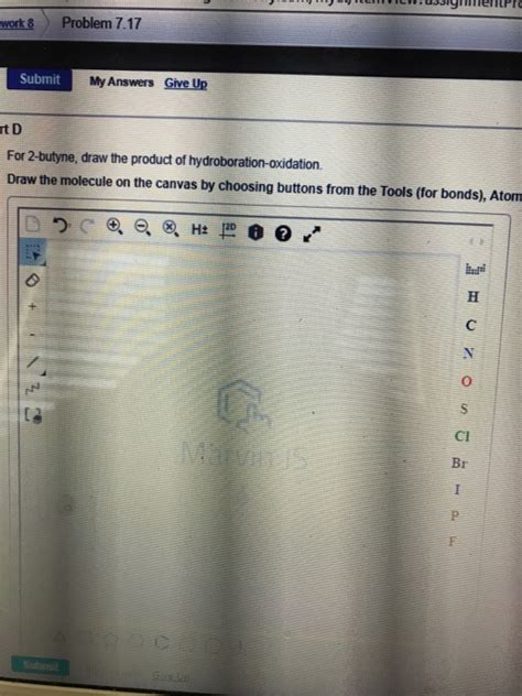 solved submit my answers give up correct t c for 2 butyne