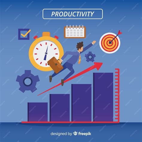 Premium Vector Modern Productivity Concept With Flat Design