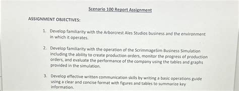 Solved Scenario 100 ﻿report Assignmentassignment