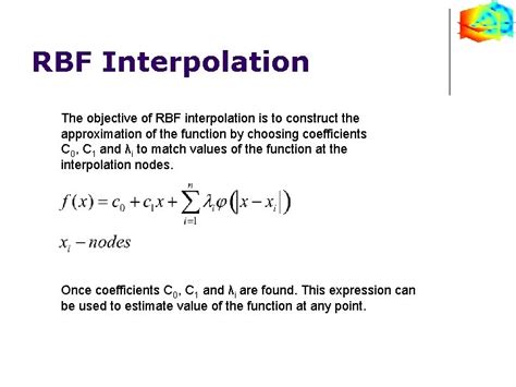 Interpolation And Approximation Using Radial Base Functions Rbf