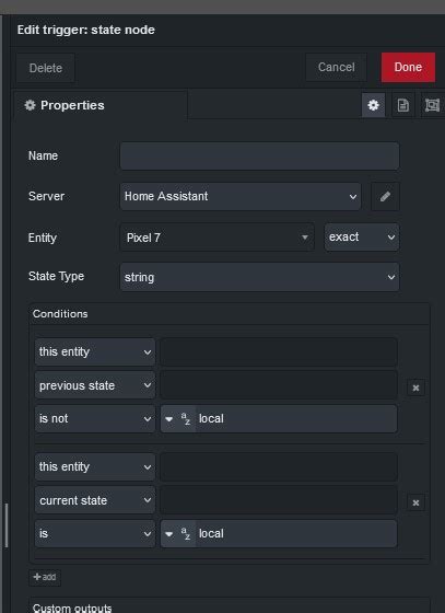 zone node in node red not being triggered node red home assistant