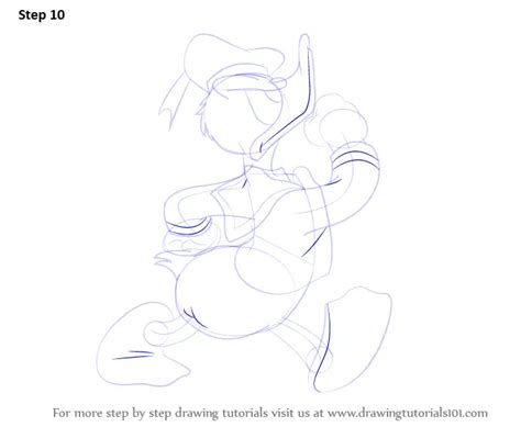 Learn How To Draw A Donald Duck Donald Duck Step By Step Drawing Tutorials