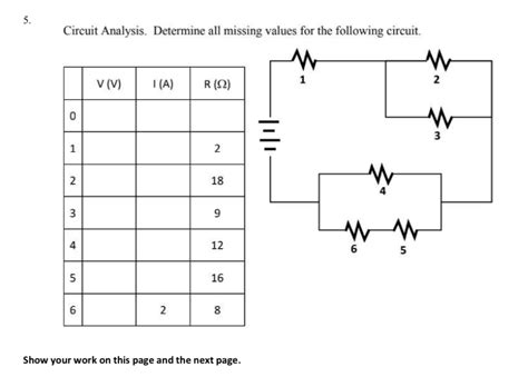 Solved Circuit Analysis Determine All Missing Values For