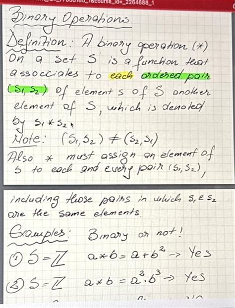 solved 2 multiplication a∗b a⋅b is a binary operation on