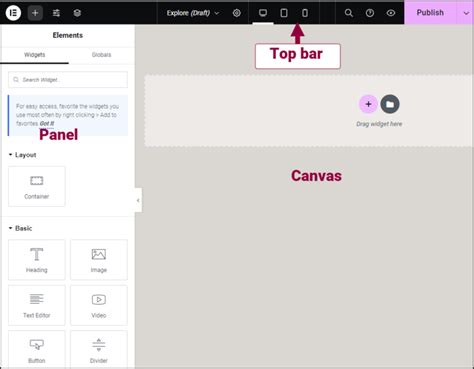 Explore The Elementor Editor Elementor