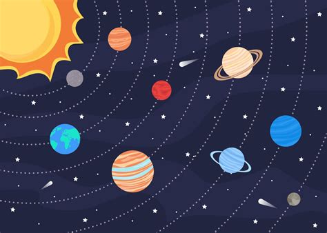Planets Of The Solar System Against The Background Of The Starry Sky