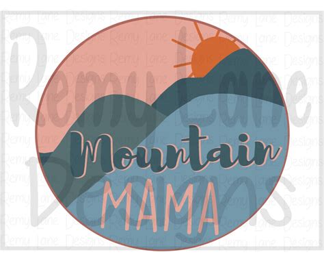 Mountain Mama Design Hand Drawn Png Digital Download Etsy