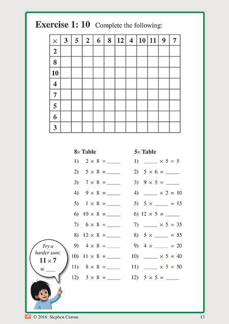 Ks2 Times Tables Workbook 1 Ae Publications