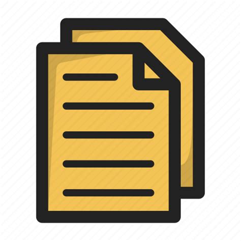 Copy Document Duplicate File Files Text Icon