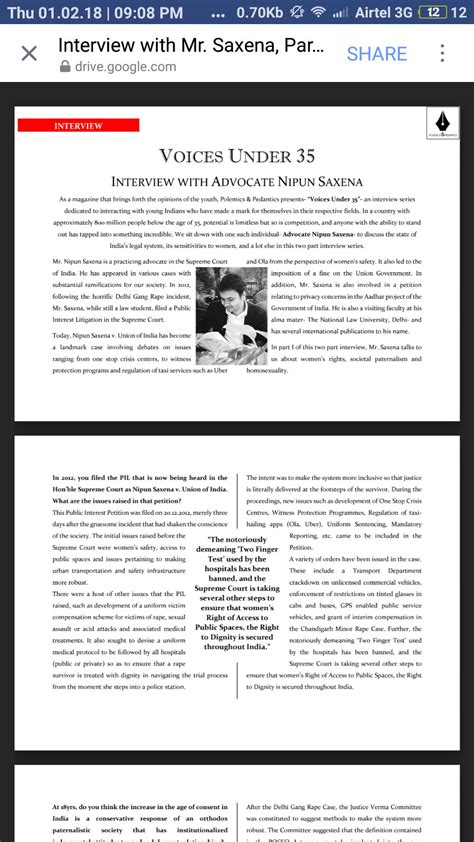 Nipun Saxena On Linkedin Delighted To Have Featured In An Interview Discussing On Various Topics…