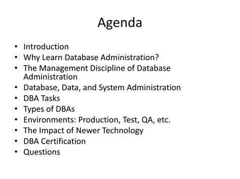 ppt database administration the complete guide to practices and