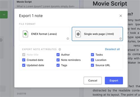 how to export notes from evernote into other apps clickup